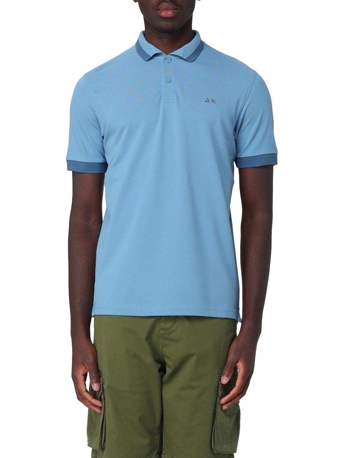SUN 68 cotton logo polo shirt